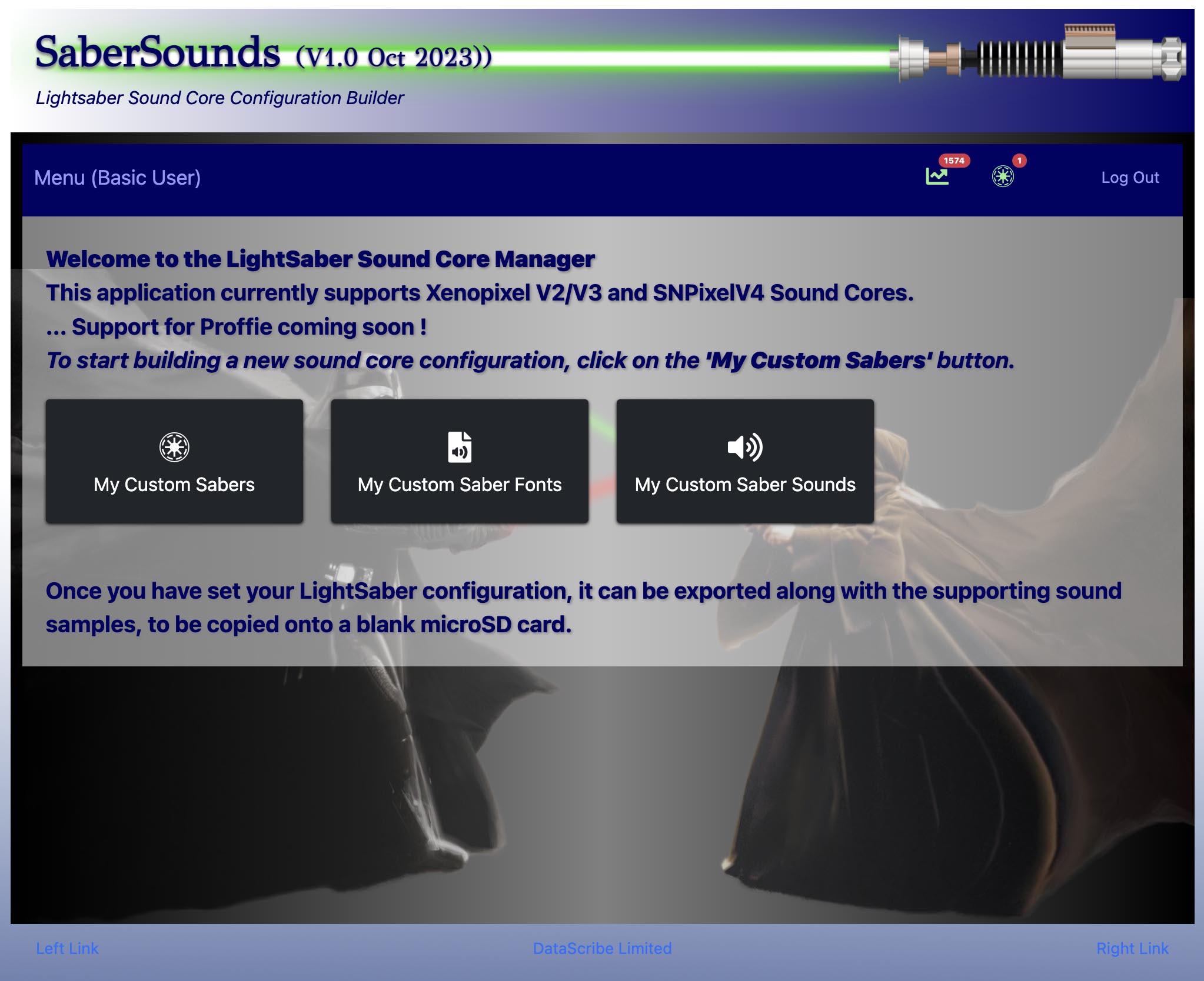 sabersounds.uk Website